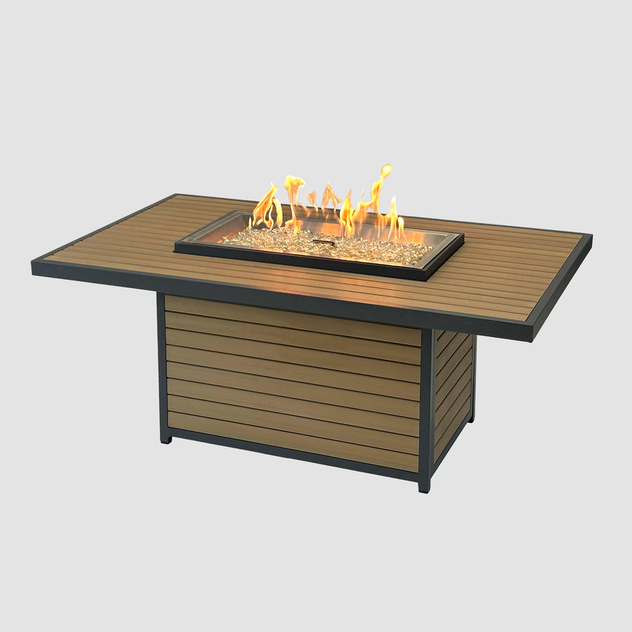 Kenwood Rectangular Gas Fire Pit Table | Outdoor GreatRooms