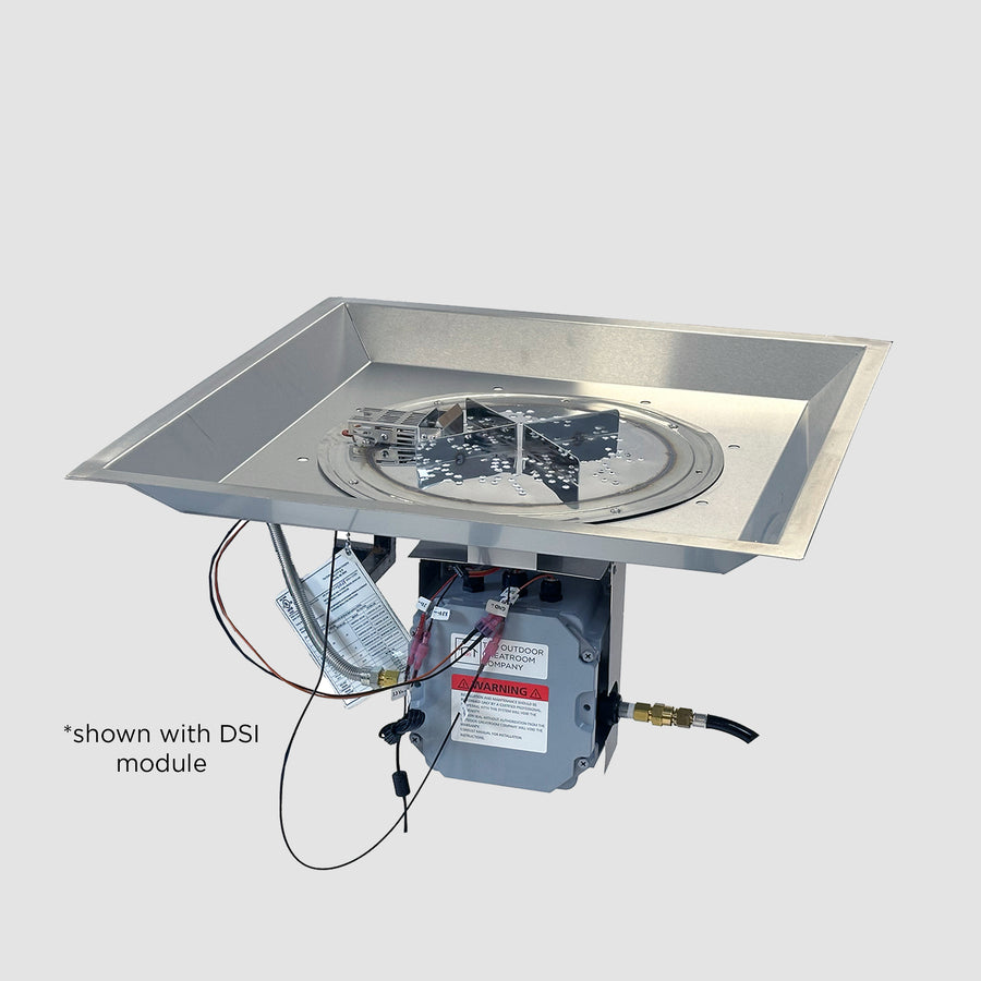 Crystal Fire Plus Square Gas Burner | Outdoor GreatRooms